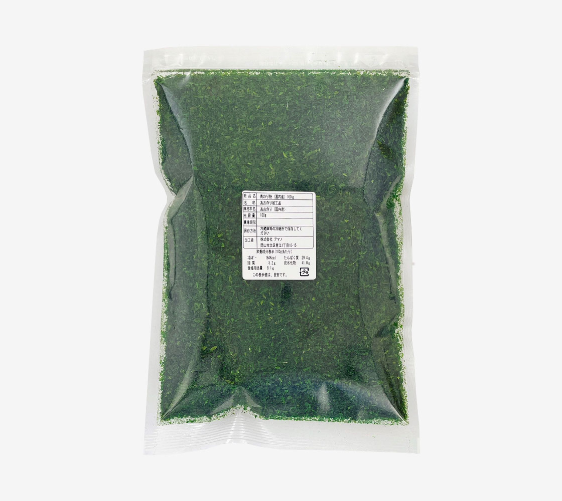瀬戸内海産 青のり粉（100g）｜株式会社アマノ